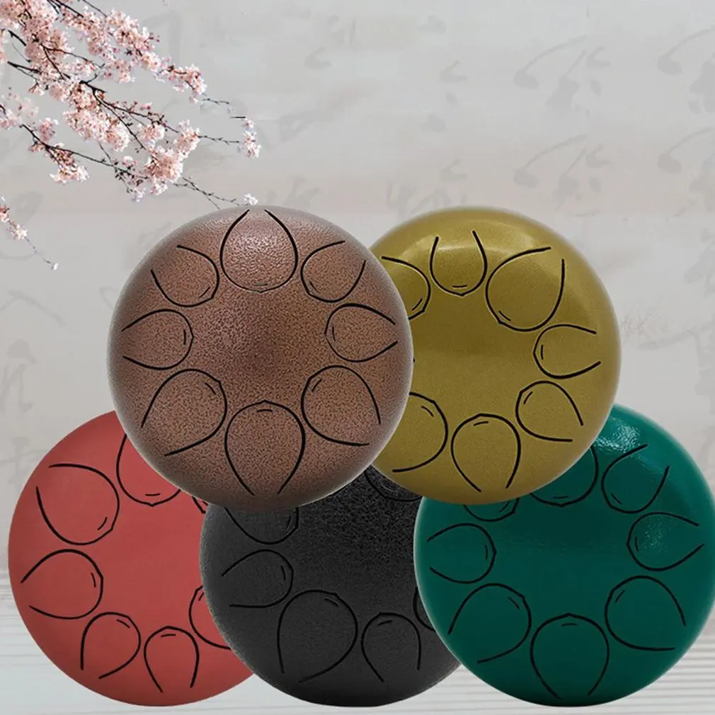5 Inch Steel Tongue Drum 8 Tune Hand Pan Drum Tank Hang Drum With ...