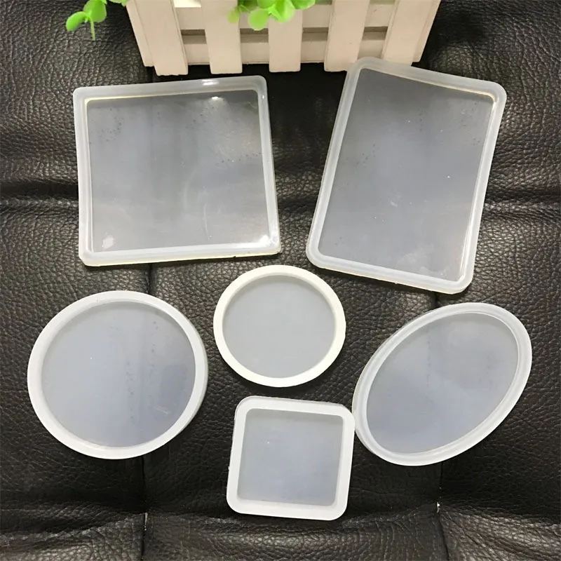 1pc Full Mirror Square oval rectangle Soft Transparent UV Resin epoxy ...