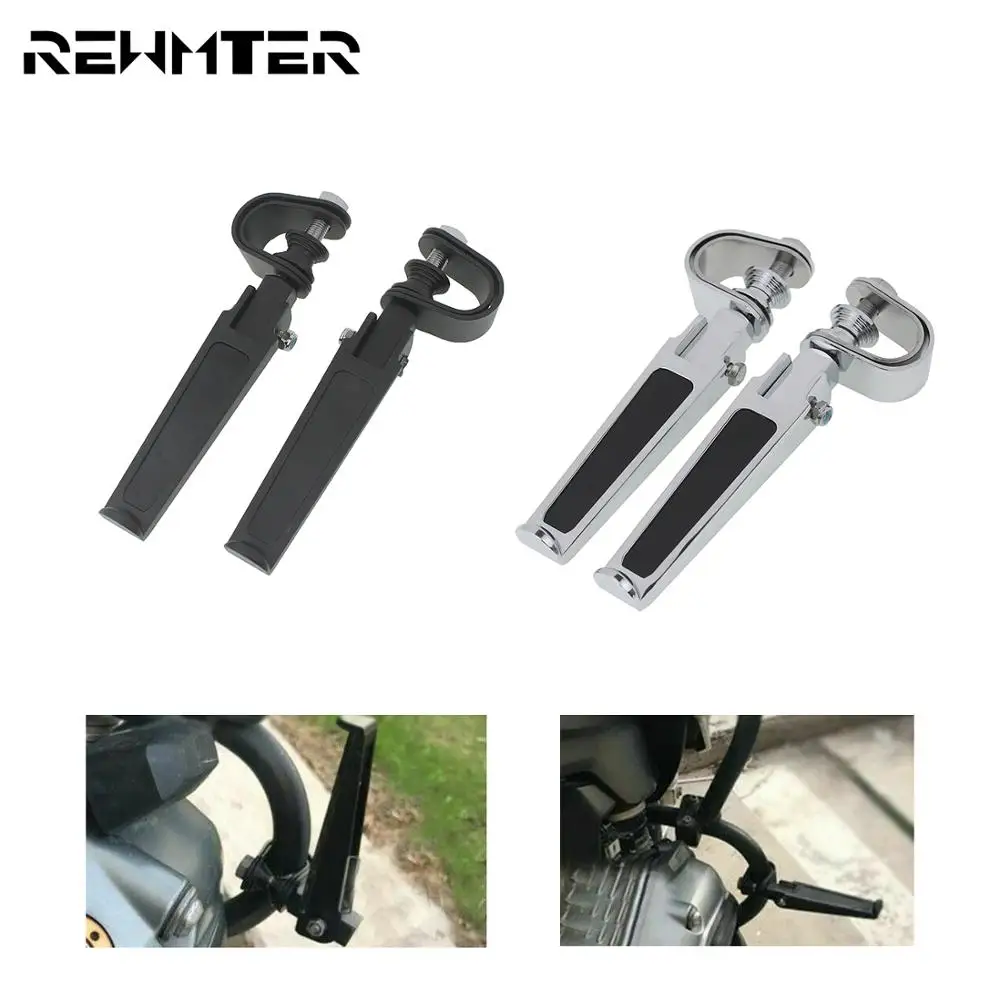 Motorcycle 1-1.25" Crash Bar Highway Footpegs Foldable Footrest Engine ...