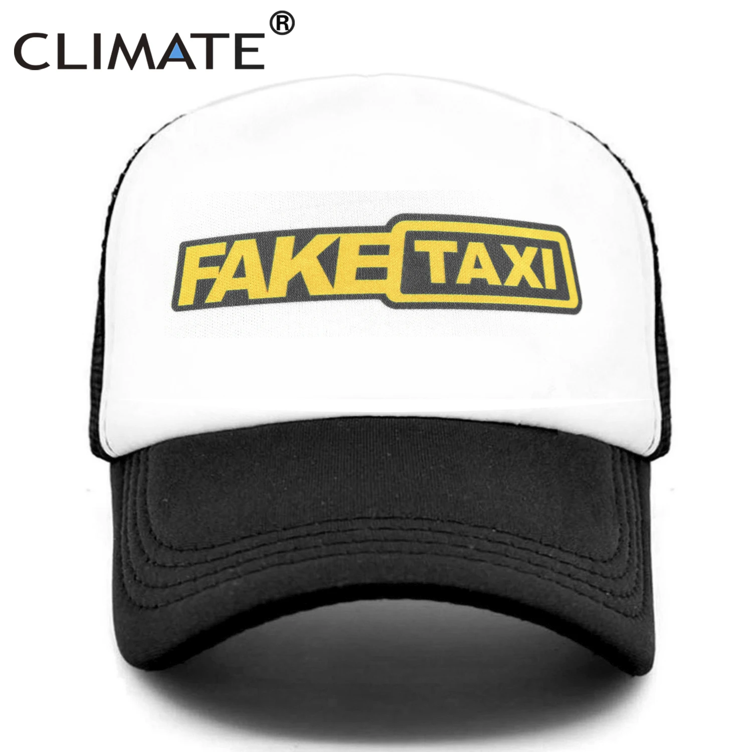 Climate Fake Taxi Cap Trucker Mesh Funny Driver Cap Men Hip Hop Funny ...
