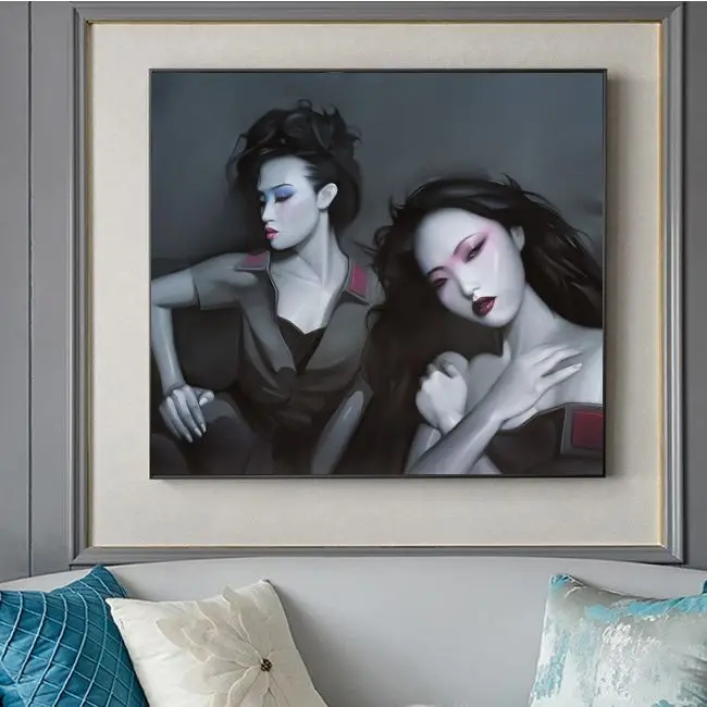 Famoso chinês lv yanjun limitadoenormes tamanhos por mão feita pintura ...