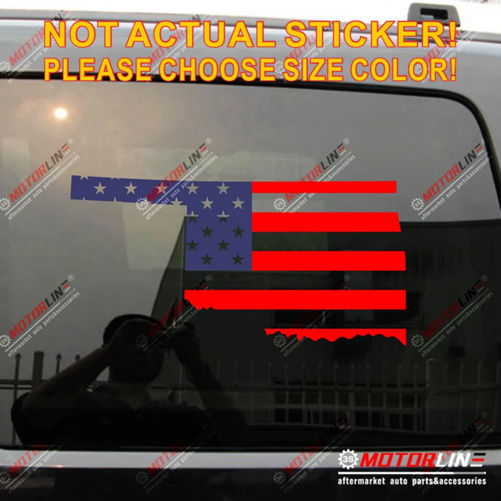 Oklahoma State Map Usa Flag Decal Sticker Car Vinyl Pick Size Die Cut ...