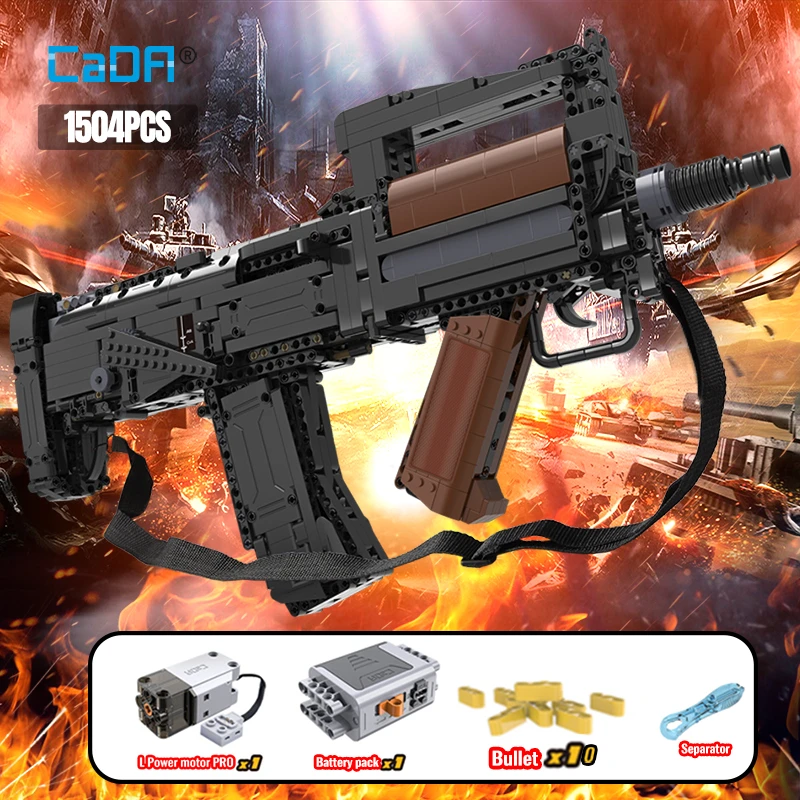 Cada 1504pcs Military Weapon Technical Electric Groza Assault Rifle ...