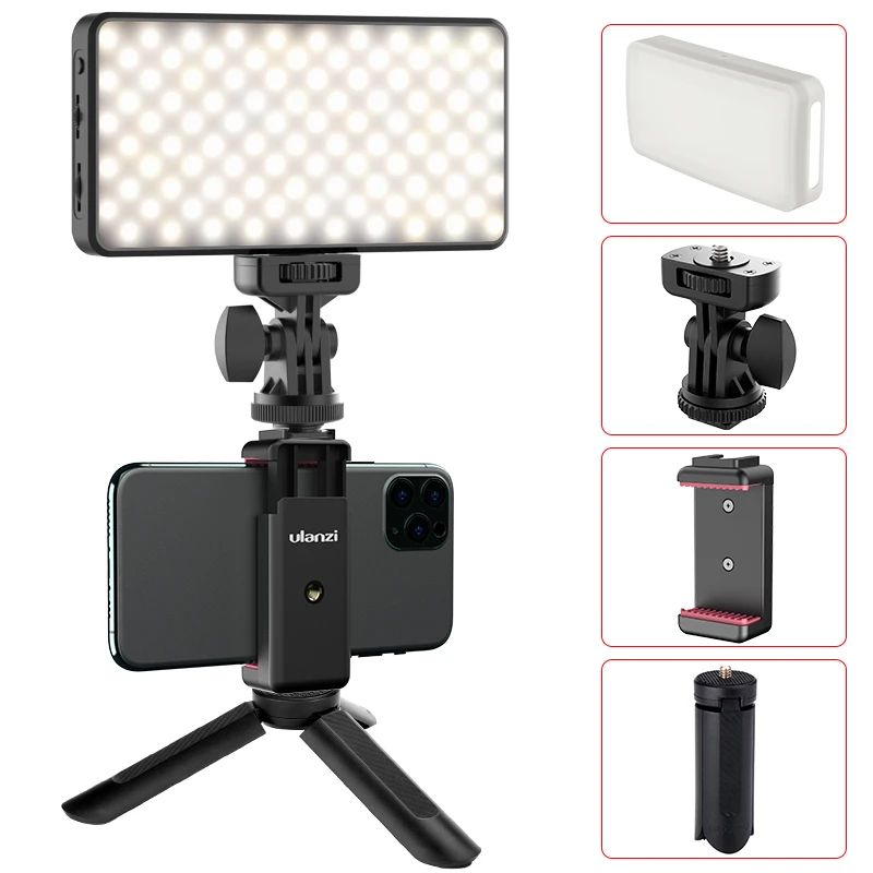 Ulanzi Vl200 2500k-9000k Led Camera Light With Tripod Phone Holder 360 ...
