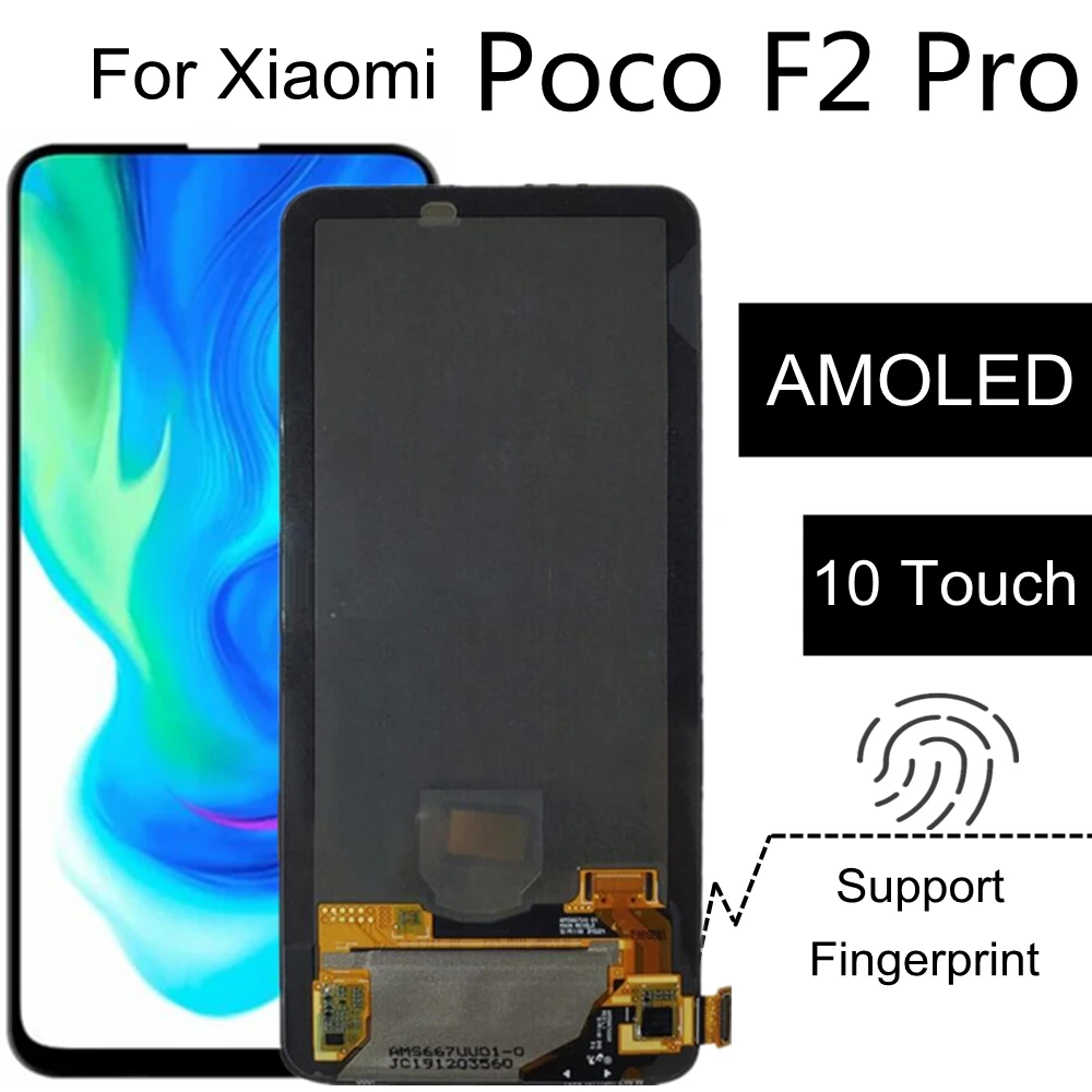6.67" Original AMOLED For Xiaomi POCO F2 Pro LCD Touch Screen Digitizer ...