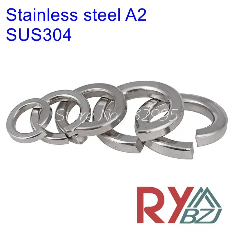 Stainless Steel A2 Spring Washer DIN127 Elastic washer Lock washer M1.6 ...
