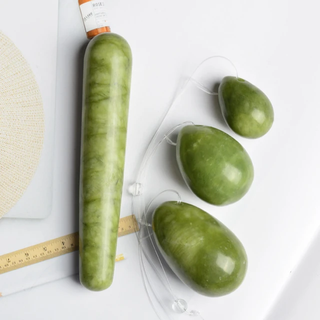 Green Stone Yoni Egg Set Natural Jade Eggs Vaginal Muscles Tightening ...