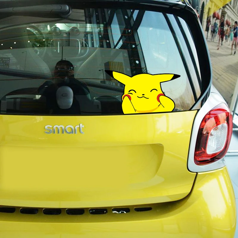 2 Sizes Adorable Pikachu Car Sticker Pikachu Smile Sticker Lovely Car ...