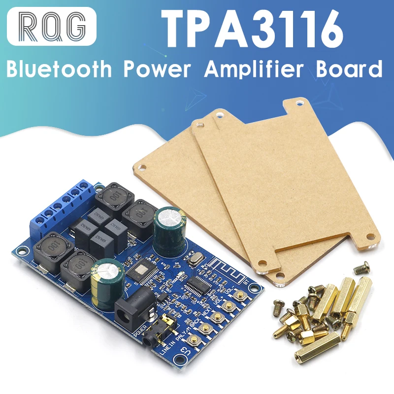 TPA3116 50W+50W 2.0 Audio Wireless Bluetooth Stereo Digital power amplifier Board With Shell ...