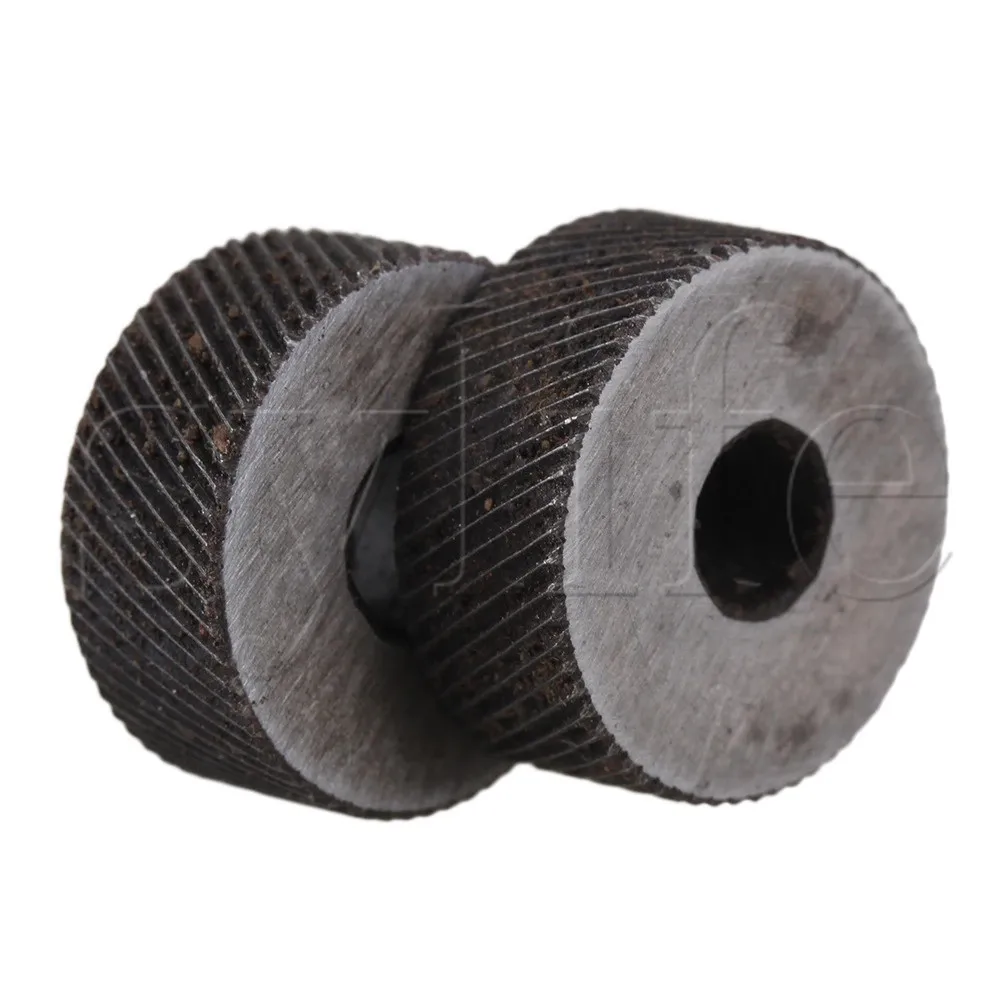 Rueda de moleteado de acero, herramienta de rodillo de paso Diagonal grueso de 19mm OD, 0,8mm, 2 ...