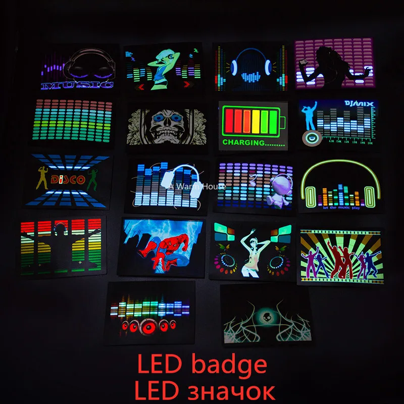 LED-Badge-Glowing-Badges-on-Backpack-Neon-Party-Glow-Clothing ...