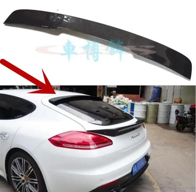 CARBON FIBER REAR WING TRUNK ROOF TOP LIP SPOILER FOR Porsche Panamera ...