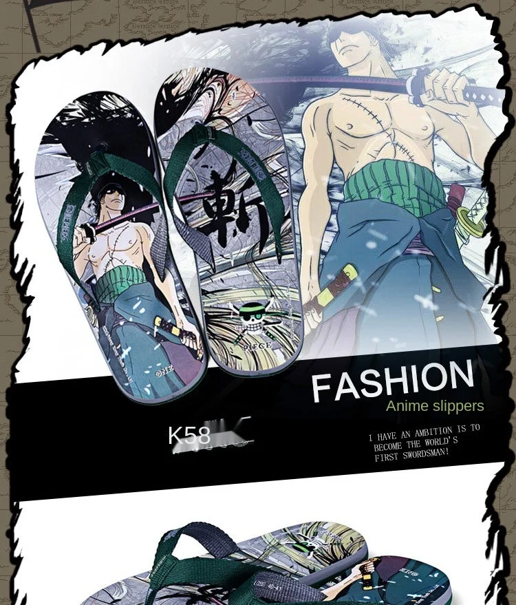One Piece Luffy Law Slippers Flip Flops | One piece Merchandise | Up to ...