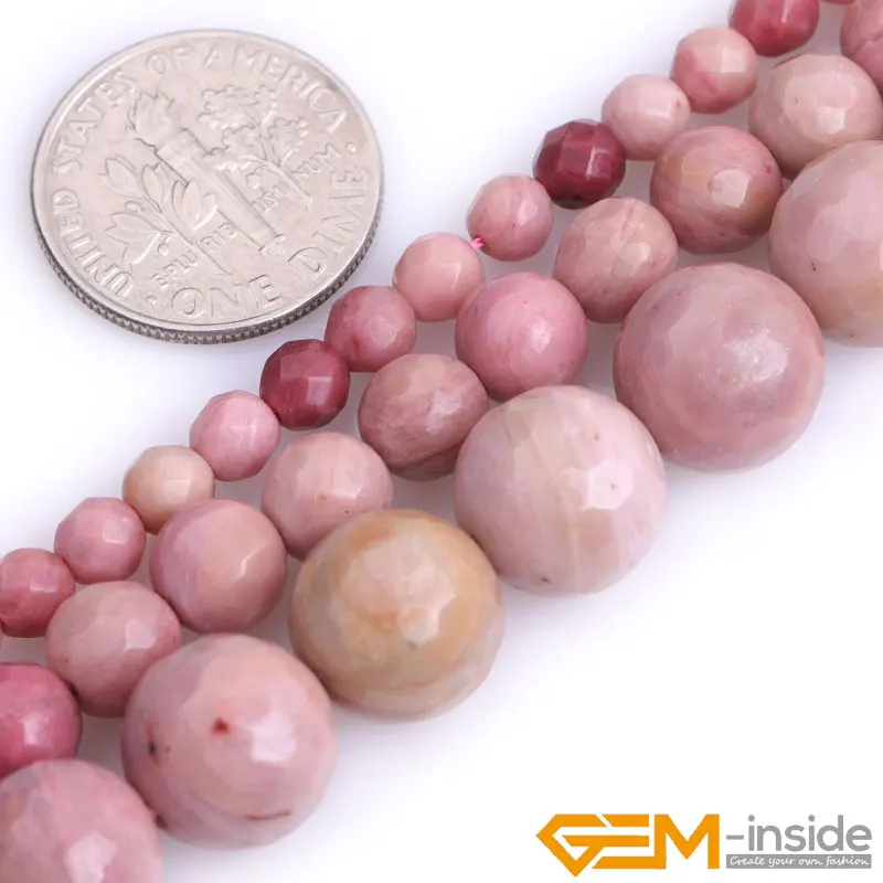 Natural-Stone-Red-Rhodonite-Faceted-Round-Accessorries-Beads-For ...