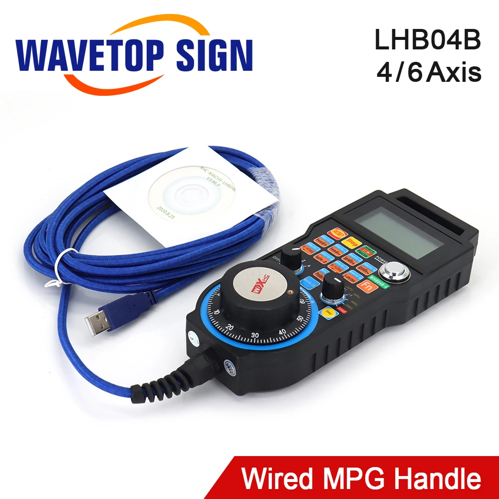 WaveTopSign-XHC-LHB04B-4axis-6axis-Mach3-Wired-MPG-Pendant-Handwheel ...