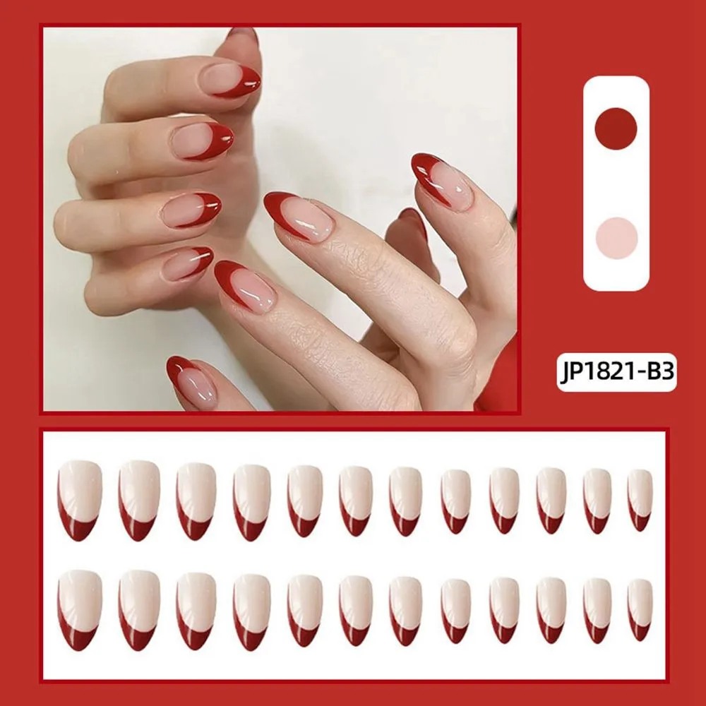 Red Almond Nails