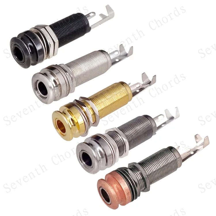 1-4-6-35mm-Brass-Threaded-Cylinder-Bass-Guitar-Pickup-Endpin-Jack-Plug ...