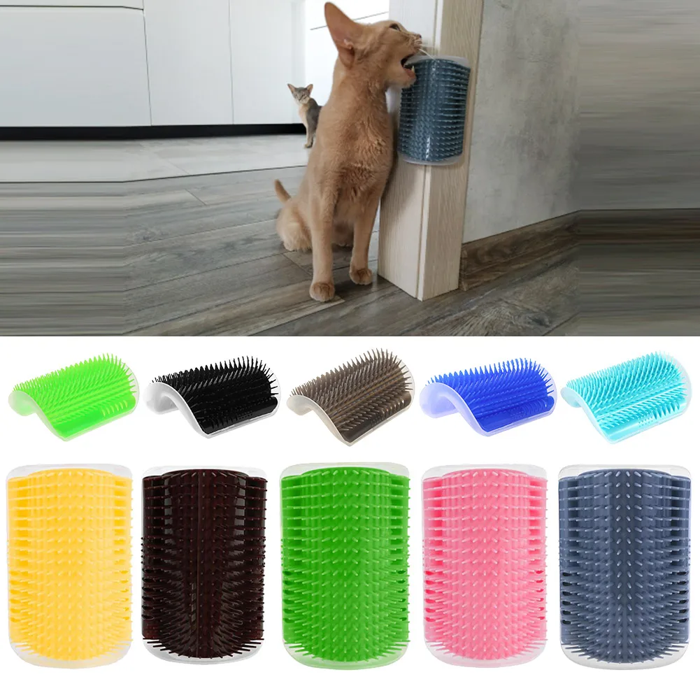 Corner Pet Brush Comb Play Cat Toy Plastic Scratch Bristles Arch ...