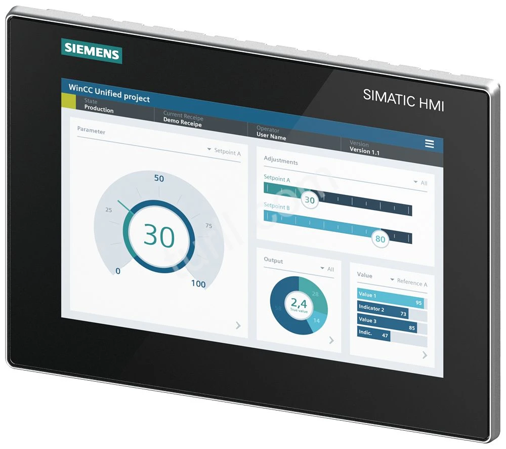 SIEMENS SIMATIC HMI MTP1000, Unified Comfort แผง,Touch 10.1 "Widescreen TFT Di 6AV2128 3KB06 ...
