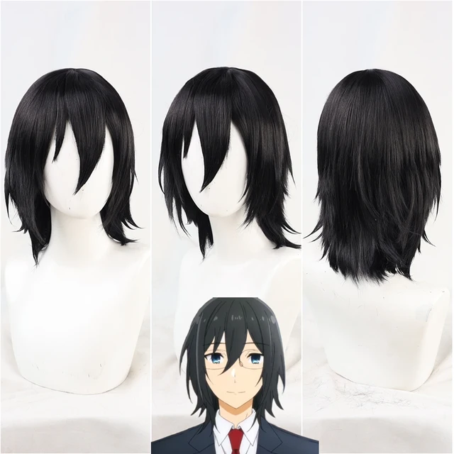 Horimiya Miyamura Izumi Cosplay Wig Hori-san and Miyamura-kun Black ...