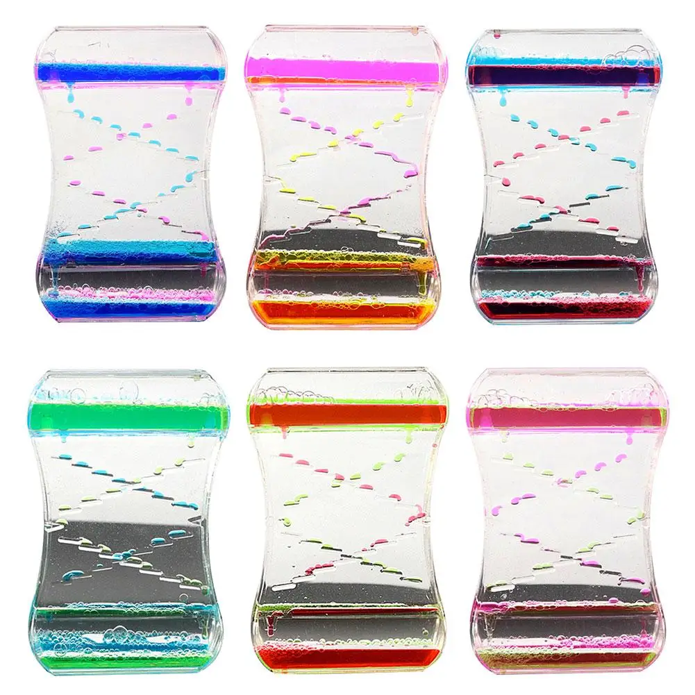 Acrylic Drip Oil Hourglass Timer Liquid Oil Hourglass Motion Bubble Oil ...