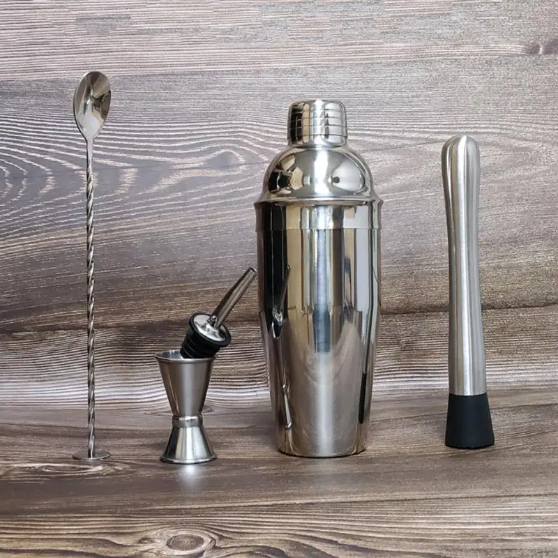 Stainless-Steel-Cocktail-Shaker-Mixer-Wine-Martini-Boston-Shaker-For ...