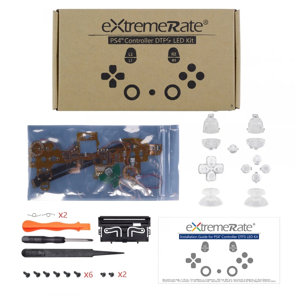 eXtremeRate Multi Colors Luminated Buttons DTFS (DTF 2.0) LED Kit for ...