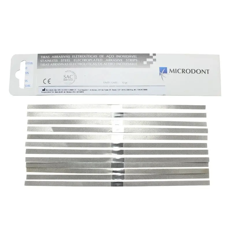 12 Pcs/pack Dental Metal Polishing Stick Strip with Single Side of ...