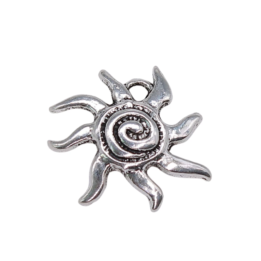 WYSIWYG-10pcs-19x17mm-Sun-Charm-Pendants-For-Jewelry-Making-Antique ...