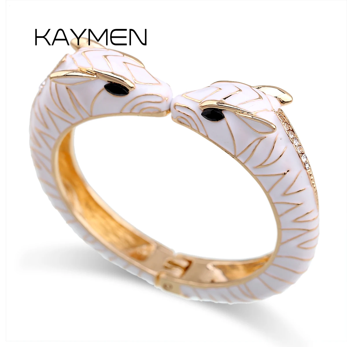 Girls-Fashion-Colorful-Animal-Bangle-Enamel-Bracelet-Gold-Plated-Inlaid ...