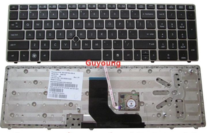 English keyboard For HP ProBook 6560b 6565b 6570b for EliteBook 8560p ...
