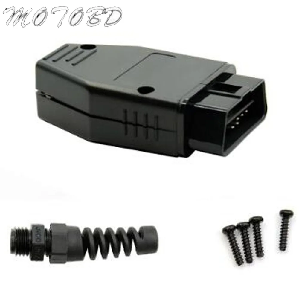 Obd2 16pin Male Plug Connector For Elm327 Extension Adapter Obd Cable ...