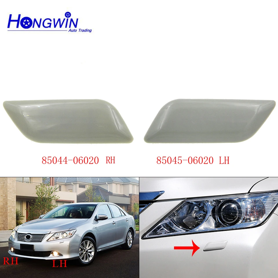 앞 범퍼 헤드 라이트 전조등 클리닝 워셔 캡 커버, 85045 06020 85044 06020 Toyota Camry ...