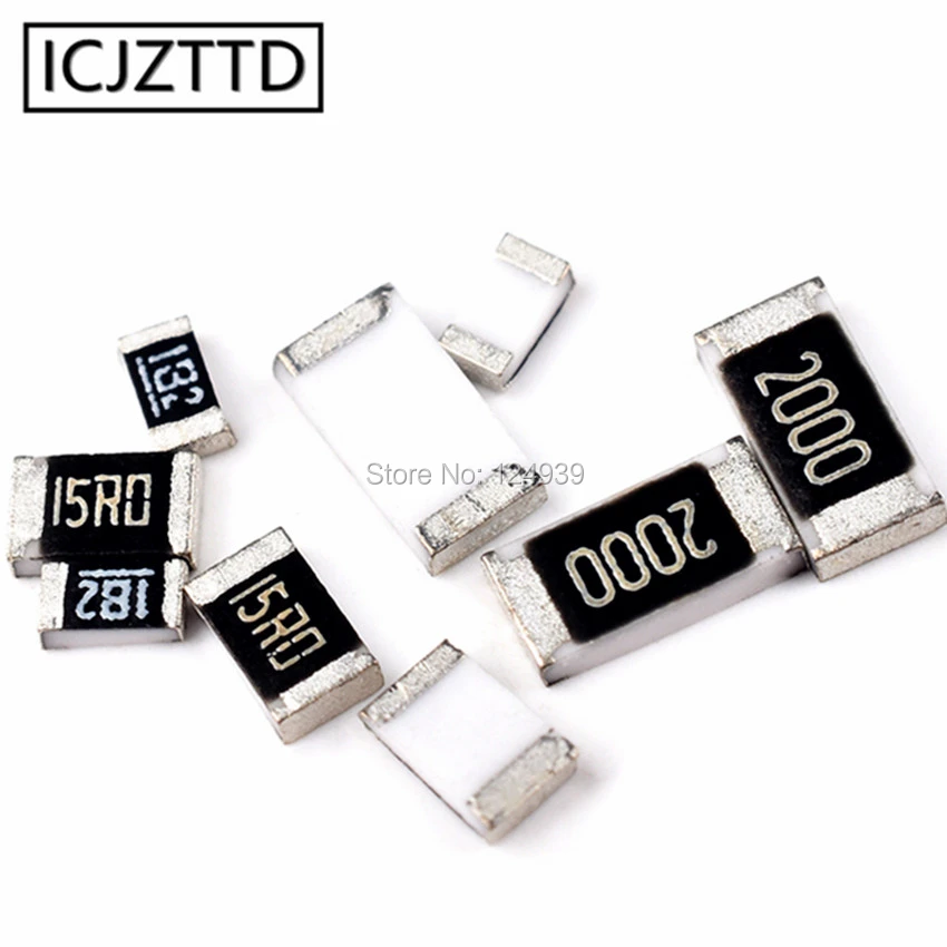 100Pcs 1/10W RJ 0402 5% SMD Res 7.5R 7R5 8.2R 8R2 9.1R 9R1 10R 11R 12R ...