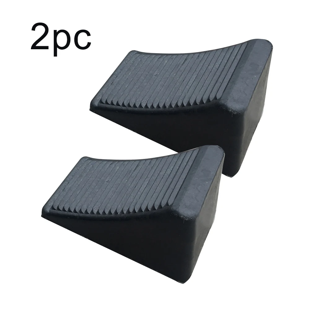 2 Pack Heavy Duty Rubber RV//Trailer Stopper Block Triangle Wheel ...