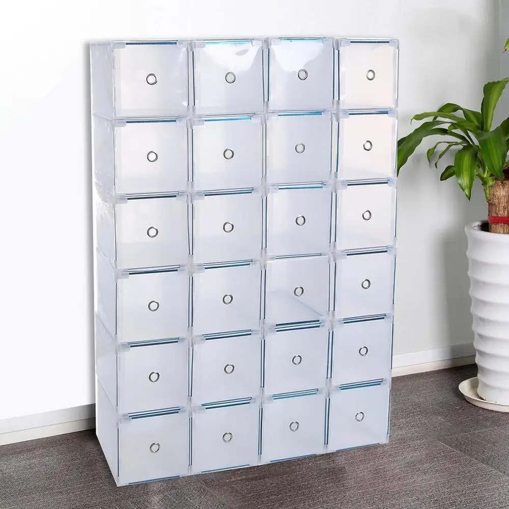 Transparent High Heel Shoes Box Plastic Shoe Boxes Home Organizer ...