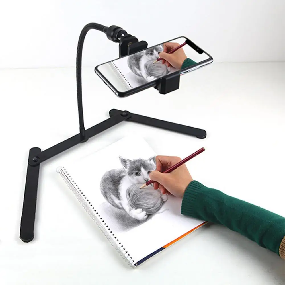 Table-Phone-Stand-Adjustable-Flexible-Phone-Tripod-with-Holder-Desktop ...