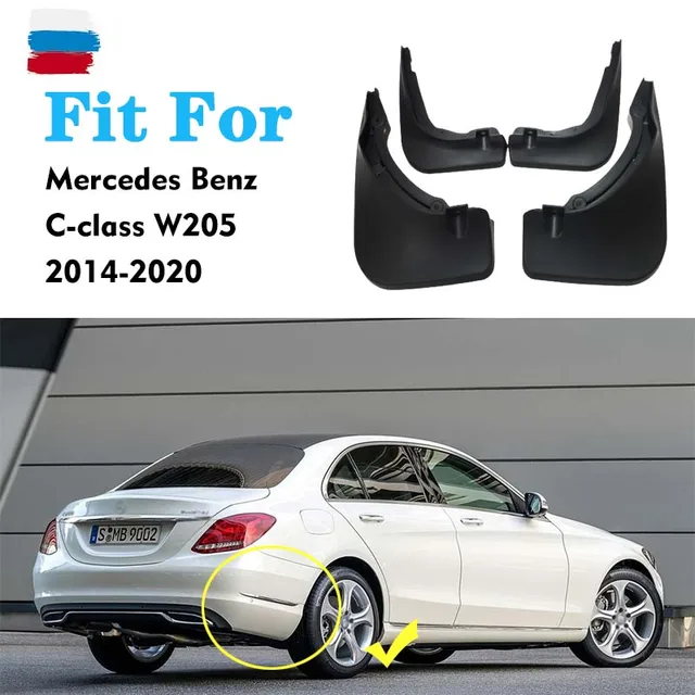 Mudflaps FOR Mercedes BENZ C Class W205 SPORT MUDGUARD SPLASH MUD FLAP ...