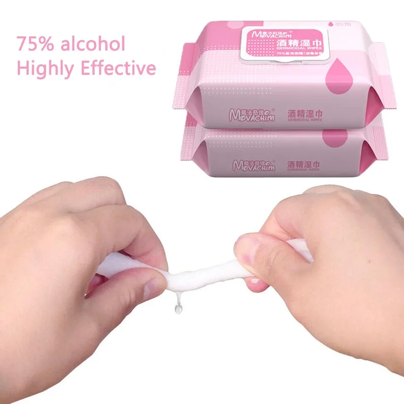 80pcs/bag Disinfection Portable Alcohol Swab Pad Wipes use for ...