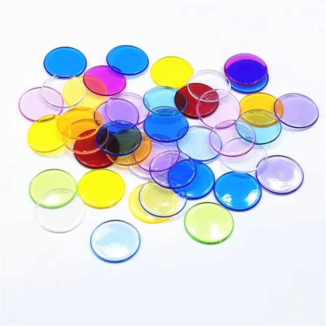 Math Manipulatives 200-Piece Colorful Counting Chips Set - 4 Colors (1 ...