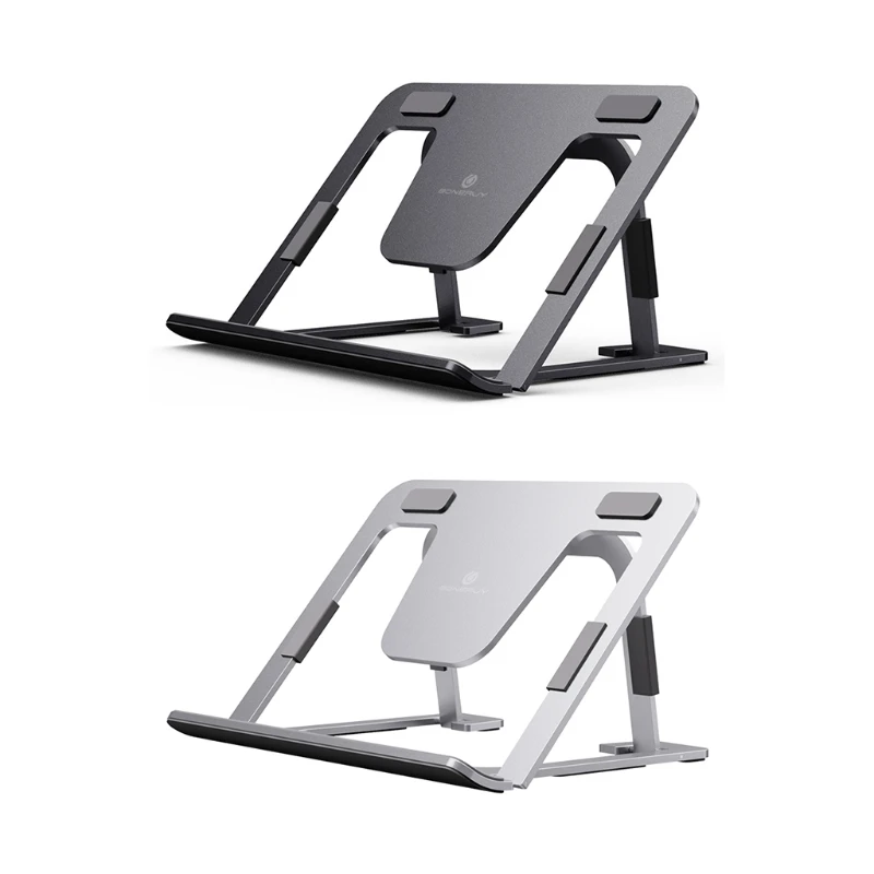 Adjustable Laptop Stand Cooling Holder Anti slip Phone Pad Aluminum ...