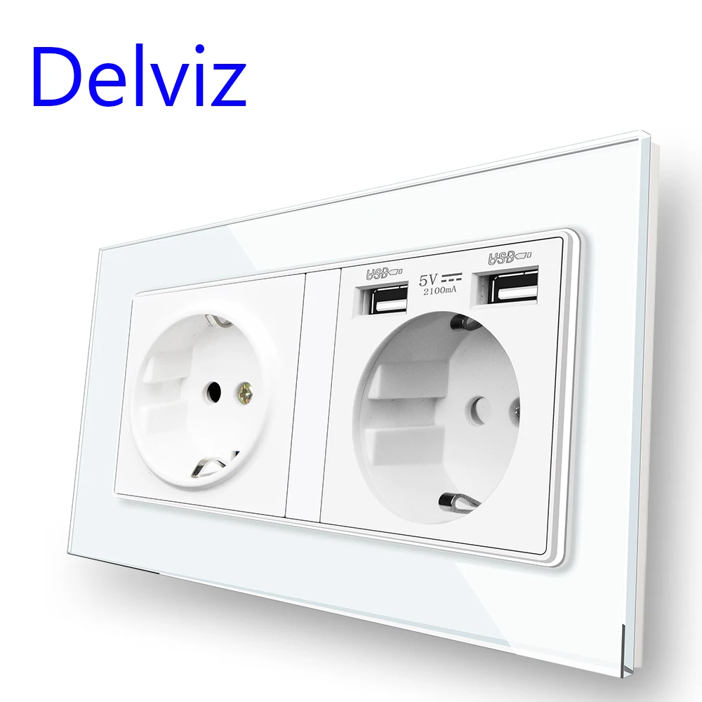 Delviz-Tempered-Glass-Socket-EU-Standard-Socket-146mm-x-86mm-Crystal ...