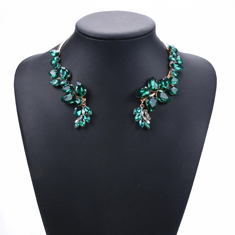 Luxury Glass Crystal Open Chokers Necklaces Women Indian Ethnic Vintage ...