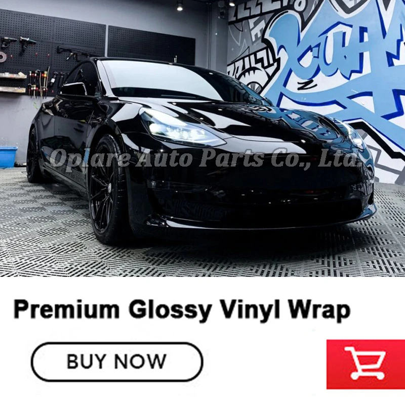Highest quality Glossy black Vinyl Wrap film gloss black wrapping film ...