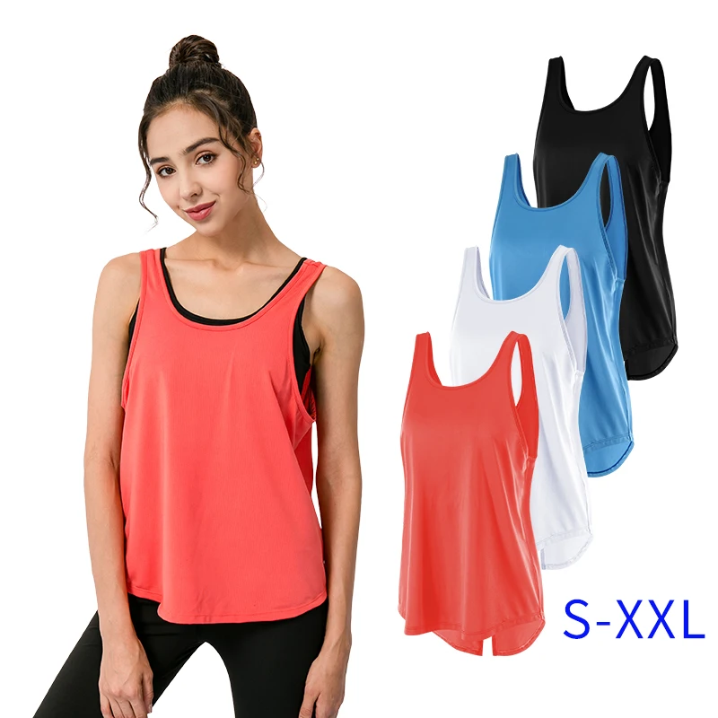 2022 New Yoga Tops Women Gym Vest Fitness Sport Top Sleeveless Running ...