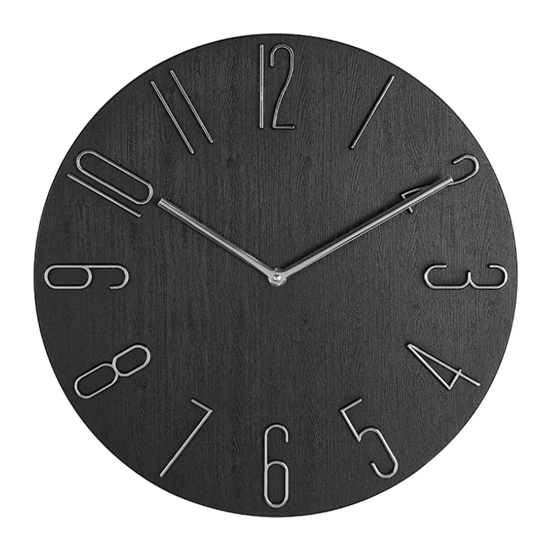 Horloge-Murale-Simple-de-12-Pouces-pour-Salon-et-Chambre-Coucher-Montre ...