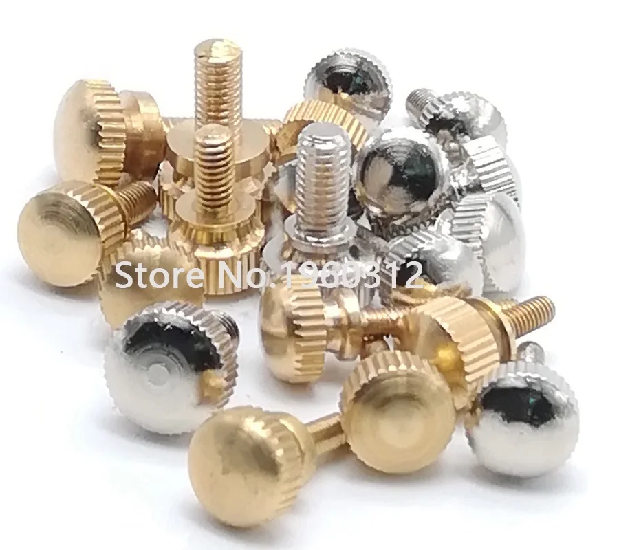 2-5PCS M3 M4 M5 M6 GB834 Brass Knurled head or Nickel plating hand ...