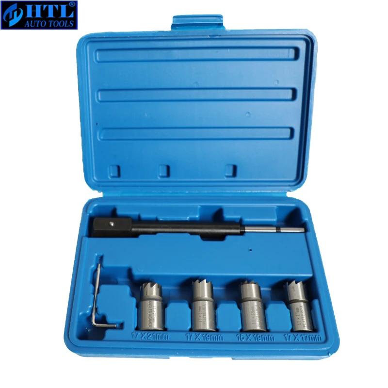 5PC Diesel Injector Seat Cutter Remover Removal Tool Kit For Delphi ...
