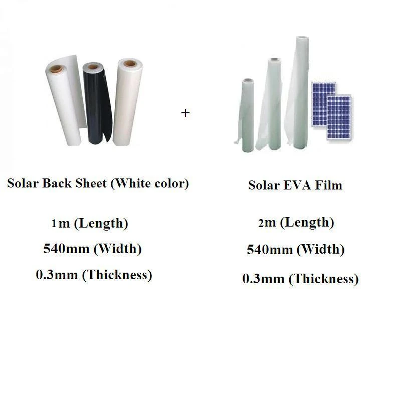 Solar Panel Backsheet 0.54m X 1m White Color + Solar Eva Film 0.54mm X ...