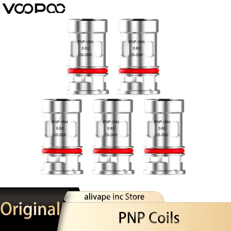 5pcs/pack Original VOOPOO PnP-VM4 Mesh Coil 0.6ohm Electronic Cigarette Vaporizer PNP Coils for ...